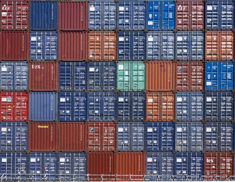 Shipping Cargo Boxes and Containers Editorial Photo - Image of ...