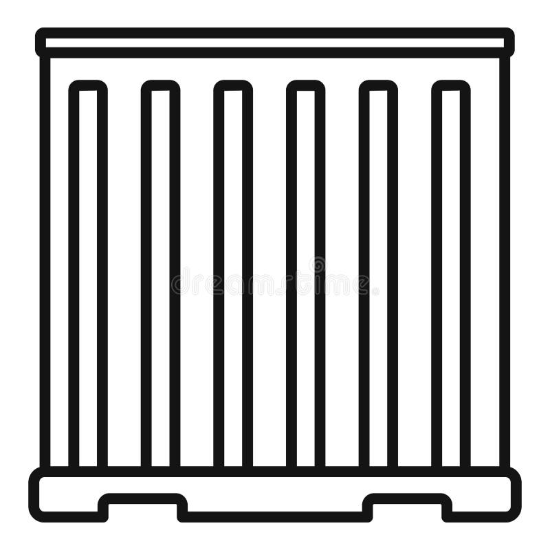 Shipping Cargo Container Icon, Outline Style Stock Vector ...