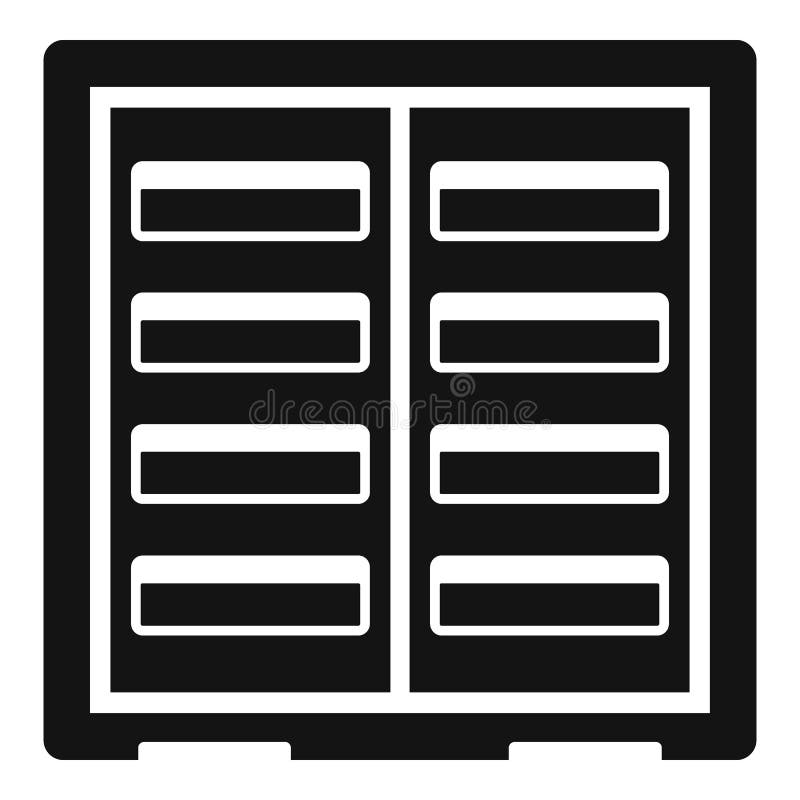 Shipping Cargo Container Icon, Simple Style Stock Vector - Illustration ...