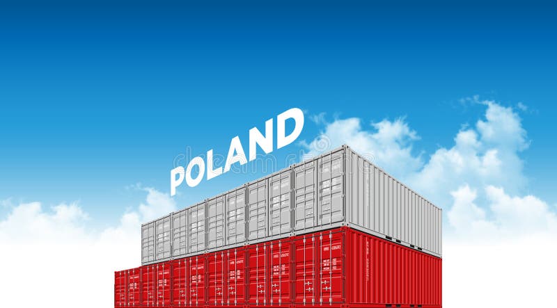 Poland Logistics Concept Illustration. National Flag of Poland from the ...