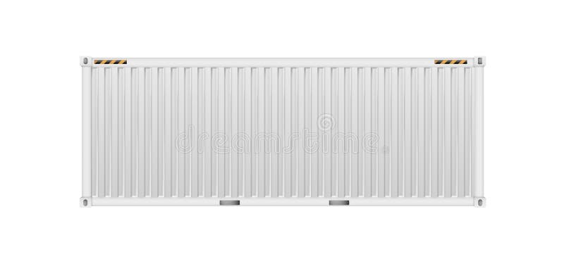 Shipping Cargo Containers with Open, Closed Doors Realistic Set. Steel ...