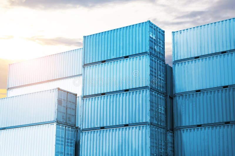 Shipping Cargo Containers at the Port. Container Yard. Handling of ...