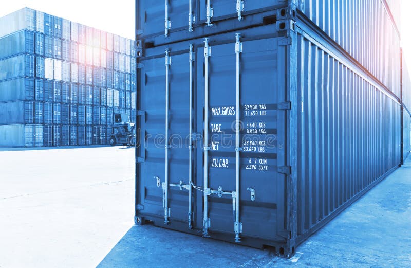 Shipping Cargo Containers at the Port. Container Yard. Shipping Import ...