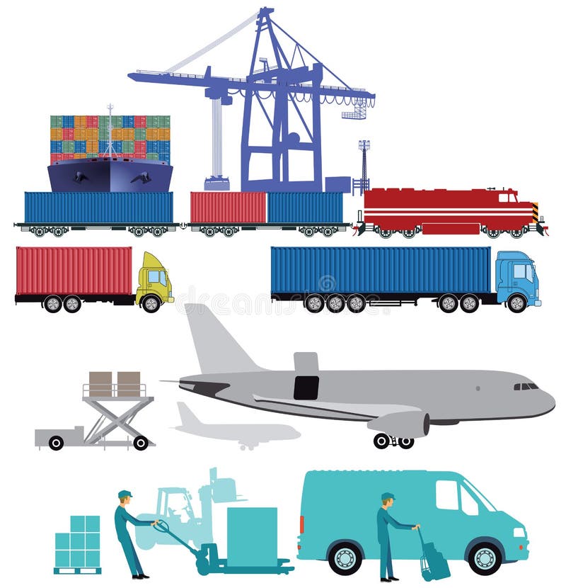 Shipping and Cargo Illustrations Stock Vector - Illustration of ...