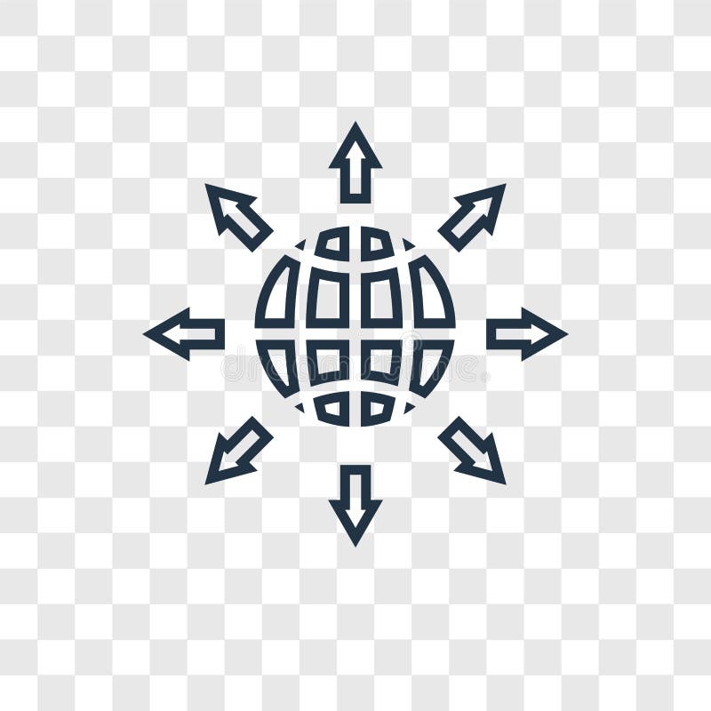 Shipping Concept Vector Linear Icon Isolated on Transparent Back Stock ...