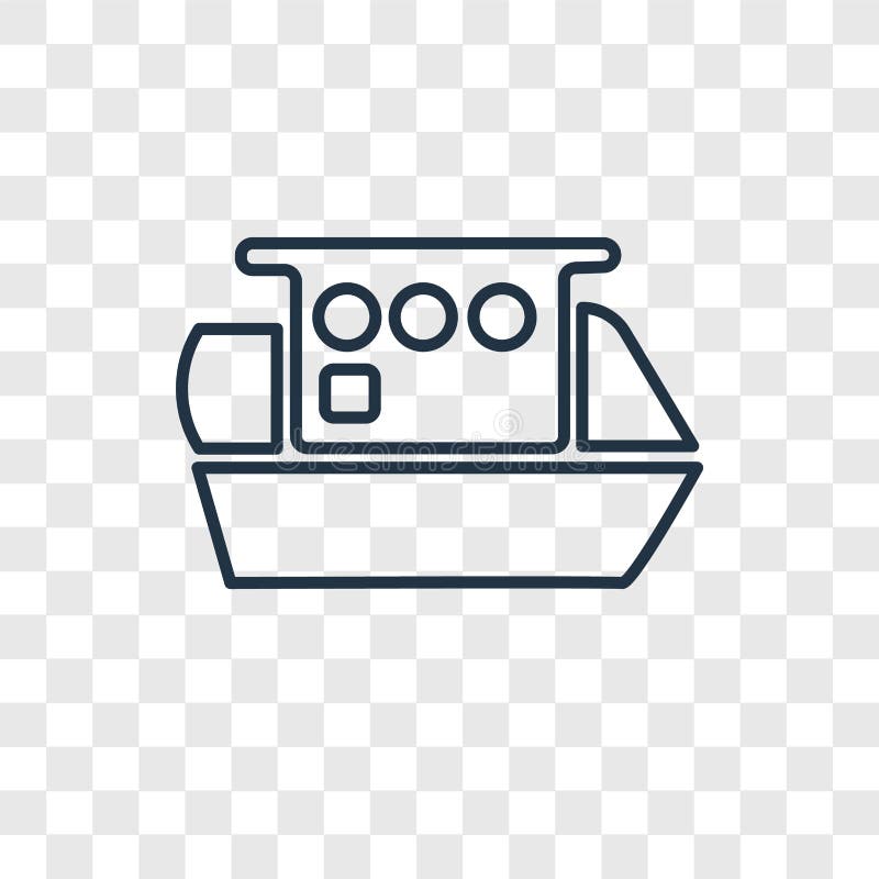 Shipping Concept Vector Linear Icon Isolated on Transparent Back Stock ...