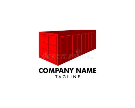 Shipping Container Box Design Logo Template Vector Illustration Stock ...