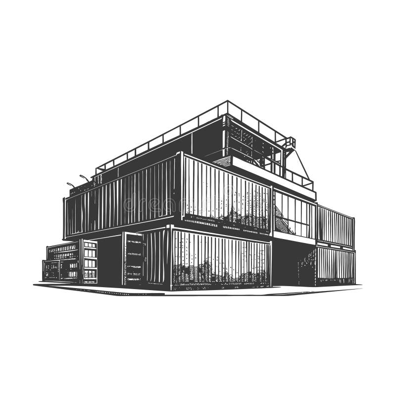 Modern Shipping Container House Architectural Design, Stylish Two-Story ...