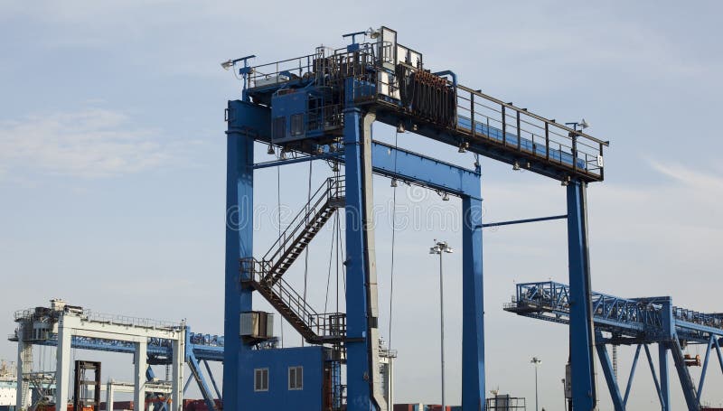 Shipping container crane stock photo. Image of industrial - 20198076
