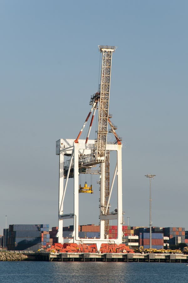 Shipping Container Crane stock photo. Image of dock, warehouse - 93766600