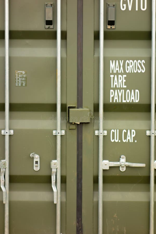Shipping Container Doors stock image. Image of doors - 300942557