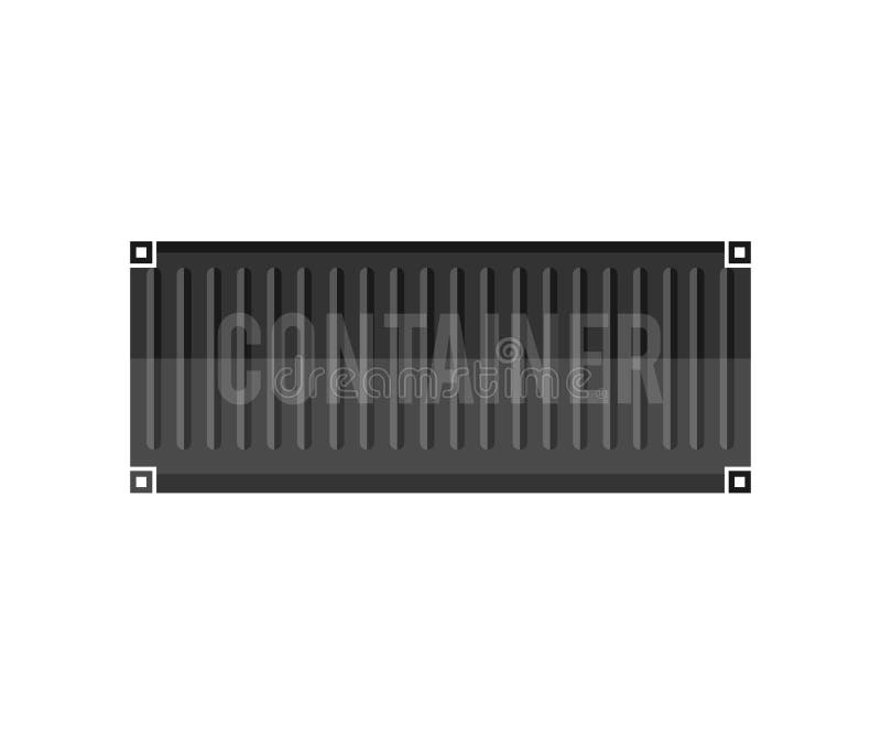 Shipping Container, Front View, Harbor Freight Logo Design. Closed ...