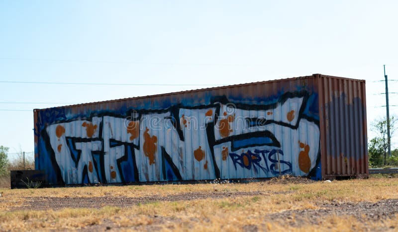 Graffiti Shipping Container Stock Photos - Free & Royalty-Free Stock ...