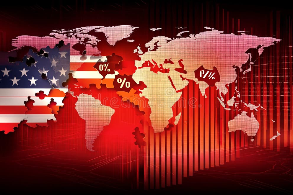 Shipping Container Hanging, World Map, Trade Map, Trade War, Graph ...