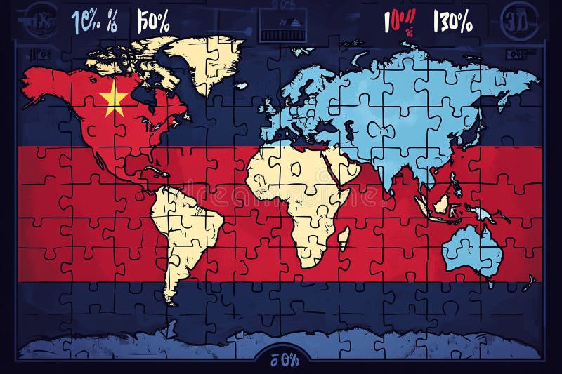 Shipping Container Hanging, World Map, Trade Map, Trade War, Graph ...