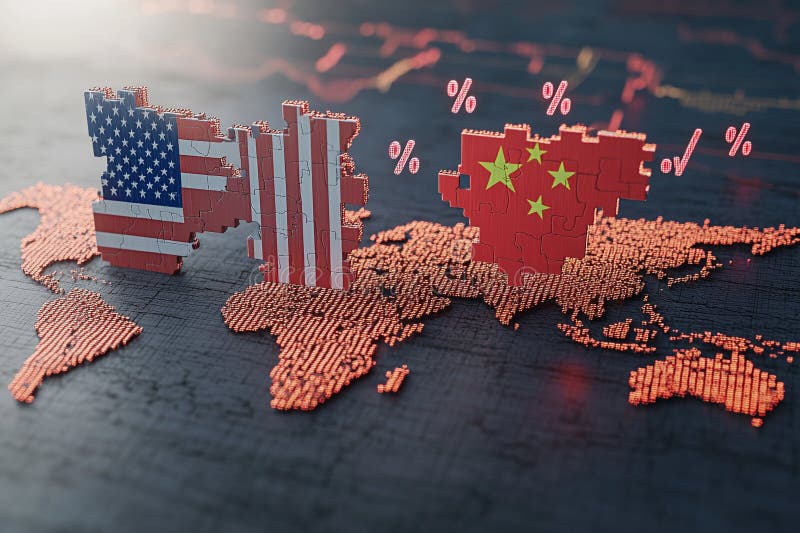 Shipping Container Hanging, World Map, Trade Map, Trade War, Graph ...