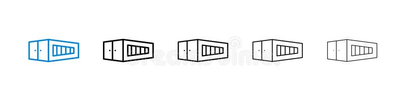 Shipping Container Icon Isolated on White Background Stock Vector ...
