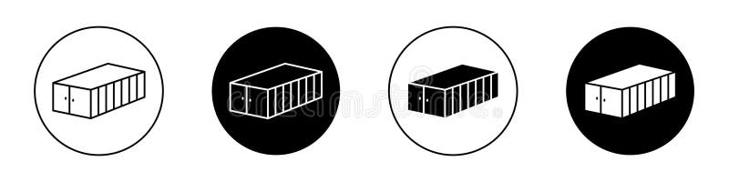 Shipping Container Icon Isolated on White Background Stock Vector ...