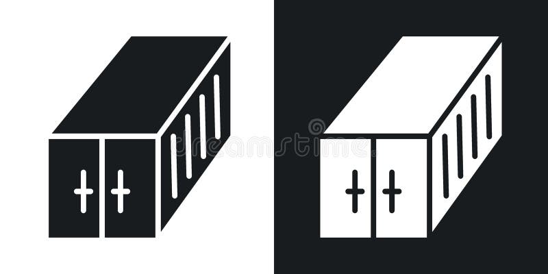 Shipping Container Icon Isolated on White Background Stock Vector ...