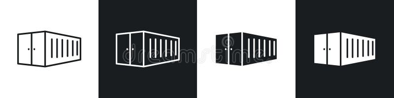 Shipping Container icon stock illustration. Illustration of background ...