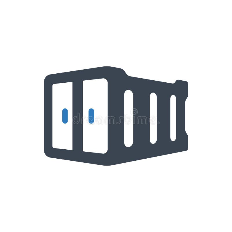 Shipping container icon stock vector. Illustration of symbol - 262612935