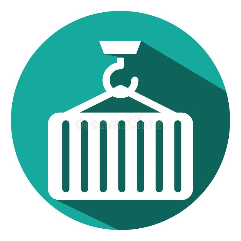 Shipping container, icon stock vector. Illustration of transportation ...