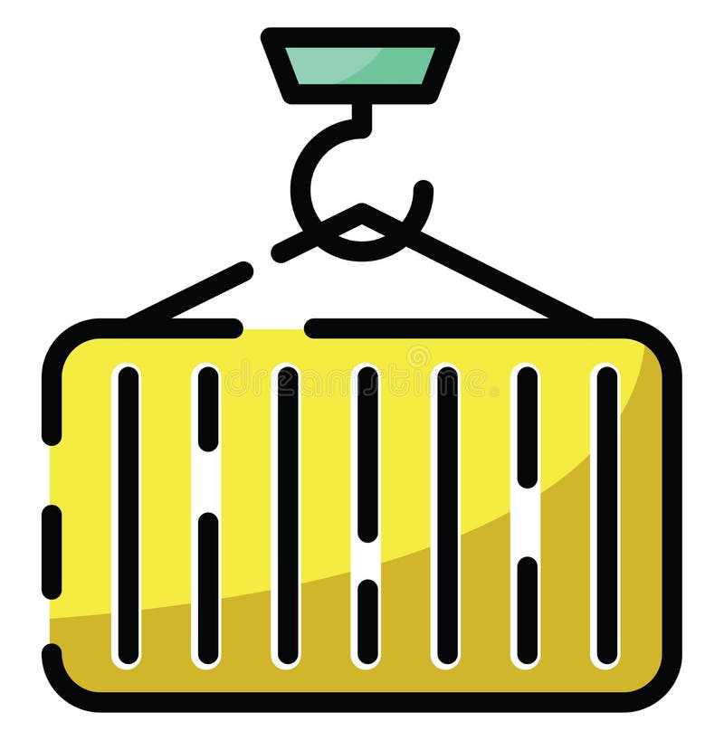 Shipping container, icon stock vector. Illustration of transportation ...