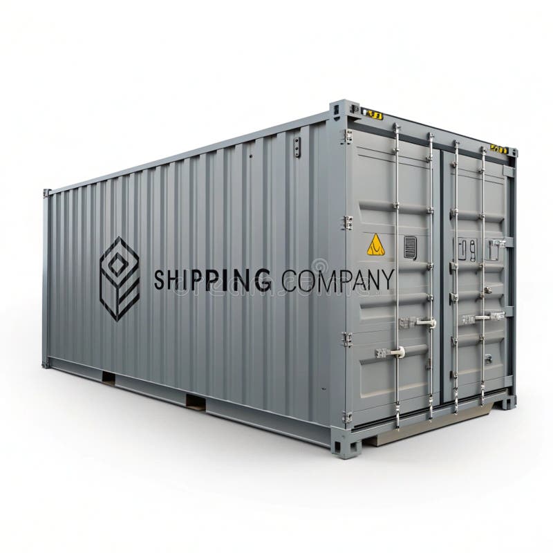Shipping Container Isolated on a Transparent Background Stock ...