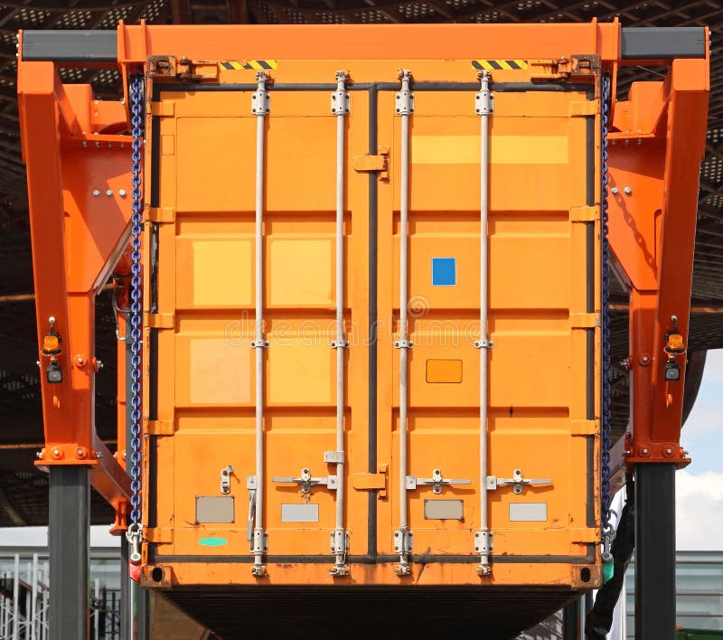 Shipping container stock photo. Image of trailer, goods - 44007708