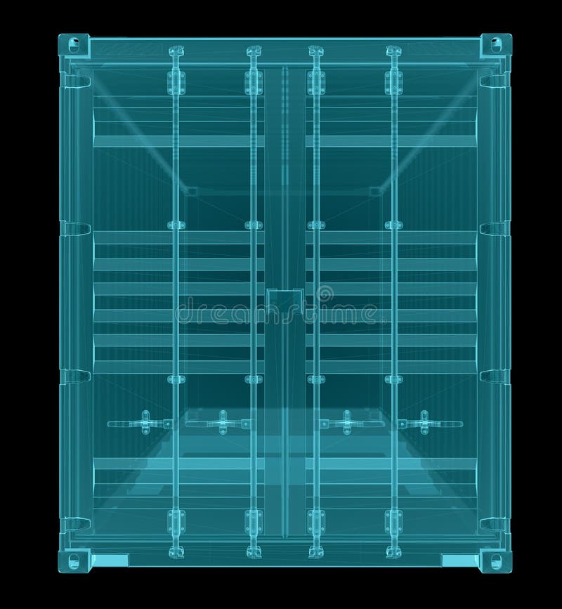 Shipping Container. X-ray Image Stock Illustration - Illustration of ...