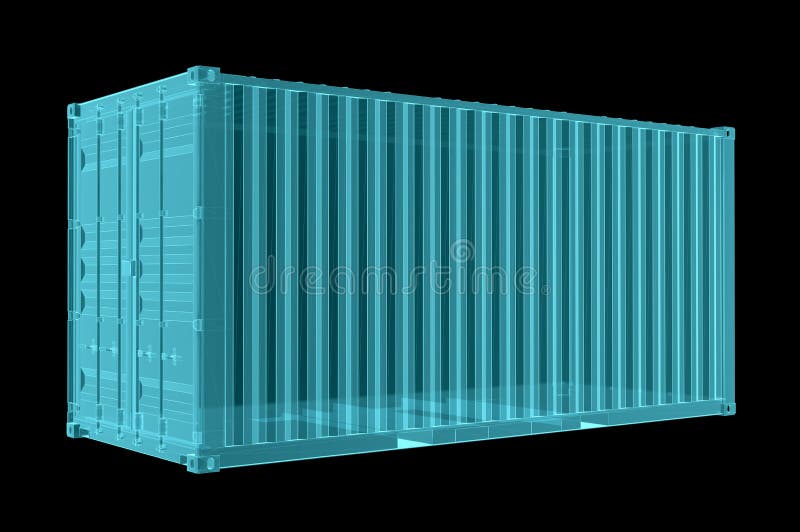 Shipping Container. X-ray Image Stock Illustration - Illustration of ...