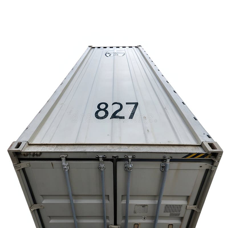 Shipping Container Top Isolated on White Background Stock Illustration ...