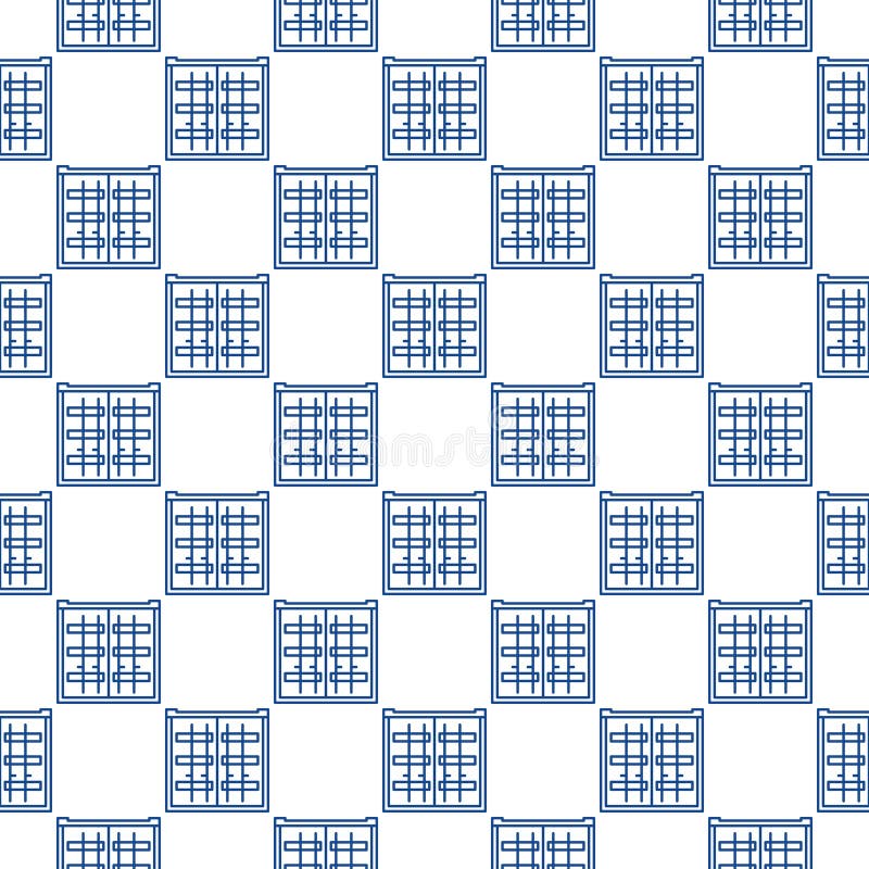 Shipping Container Vector Concept Outline Seamless Pattern Stock Vector ...