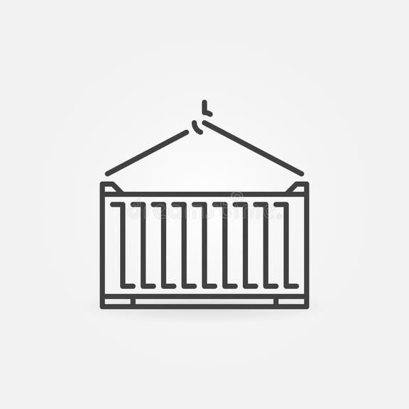 Shipping Container Vector Intermodal Cargo Concept Outline Icon Stock ...