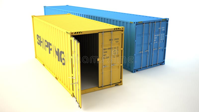 Shipping Container Cutaway stock illustration. Illustration of isolated ...