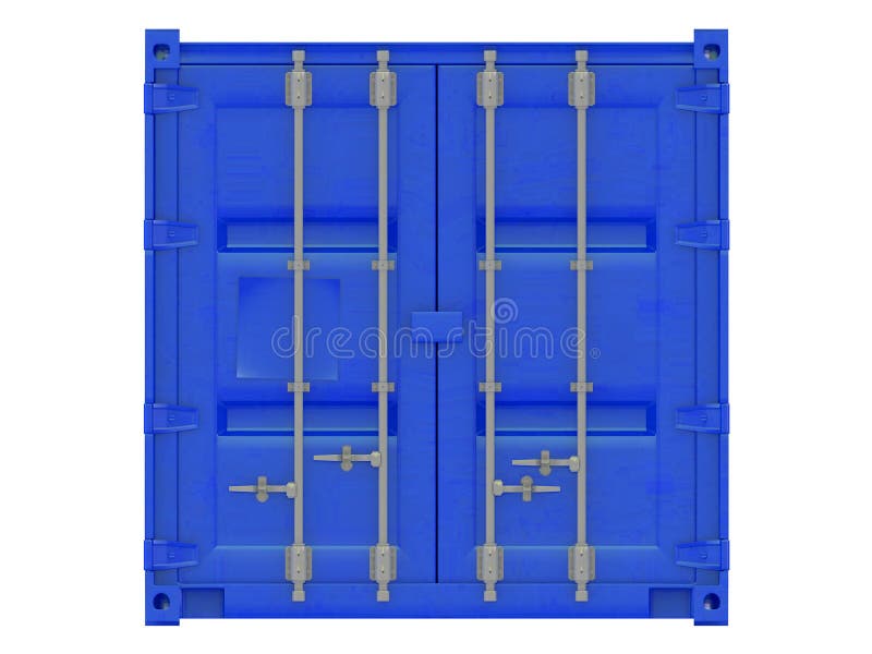 Shipping Container On A White Background Stock Illustration ...