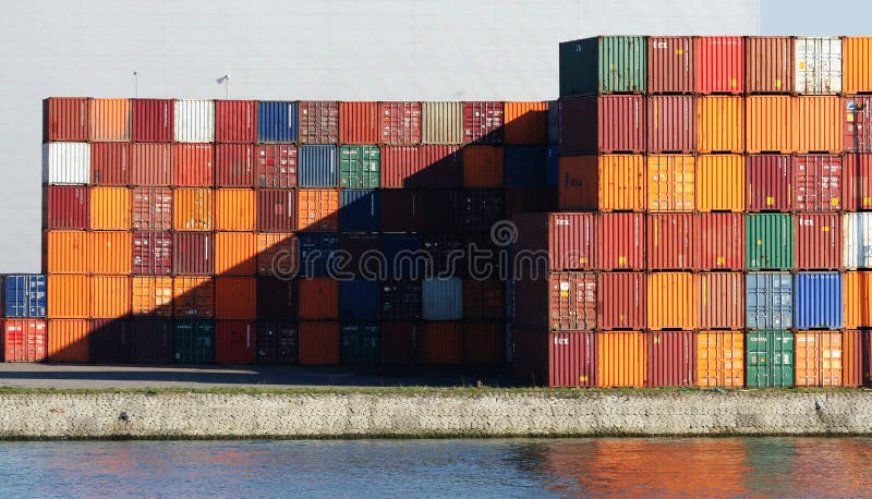 Shipping Containers' Pattern Editorial Image - Image of cargo, colorful ...