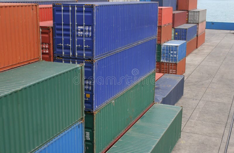 Shipping containers 2 stock photo. Image of marine, consignment - 892724