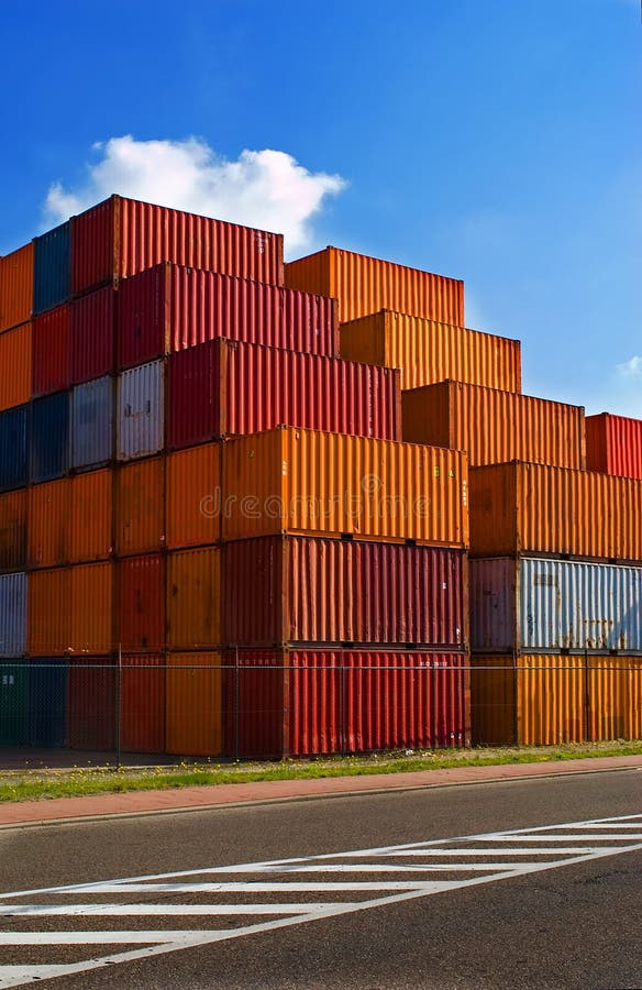 Shipping containers stock image. Image of freight, industrial - 6488873