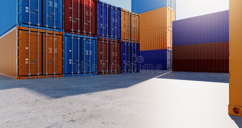 Shipping Containers. Content with Blender 3d Application and Program ...