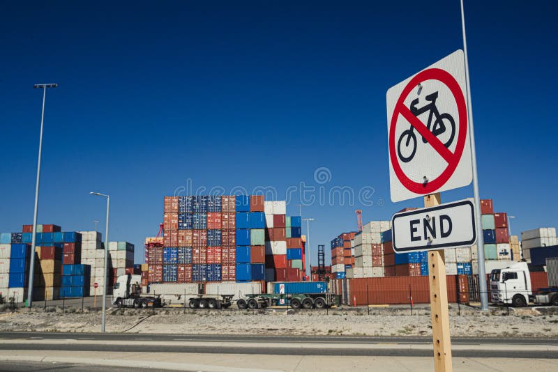 Shipping Containers at the Docks in Perth, Australia Stock Photo ...