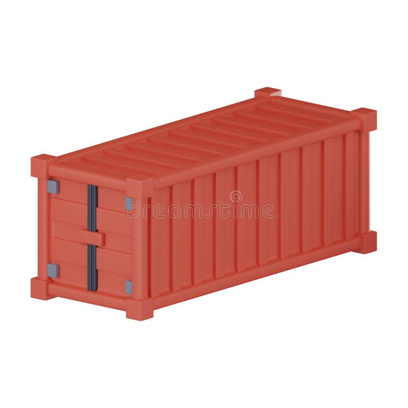 Shipping Containers Icon 3D Render Stock Illustration - Illustration of ...