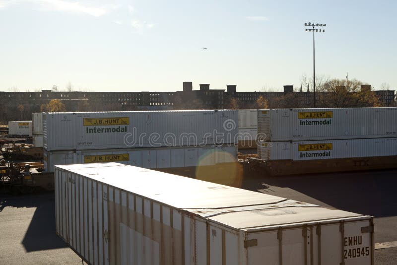 Shipping Containers, Jersey Editorial Stock Image - Image of posters ...
