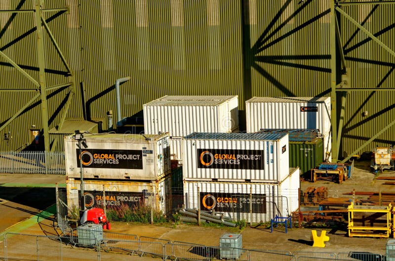 Shipping Containers in Port of Invergordon Editorial Stock Photo ...