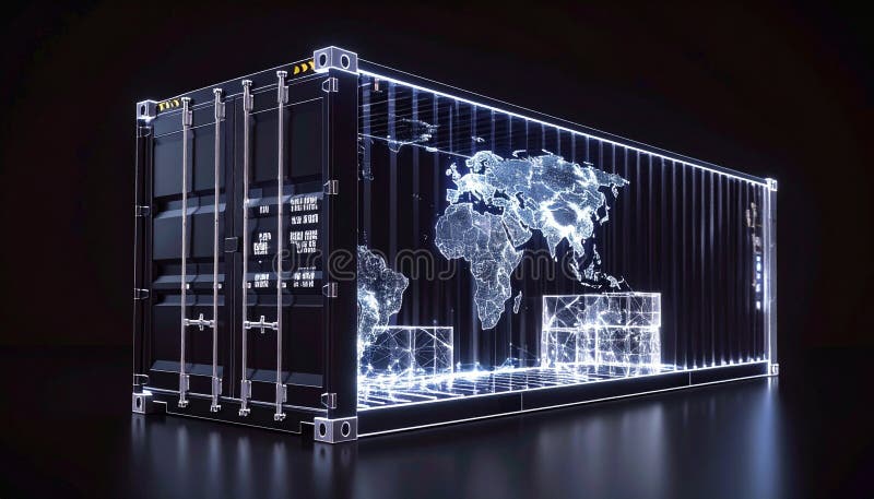 Shipping Containers are Scanning by X Ray. Generated Image Stock Image ...