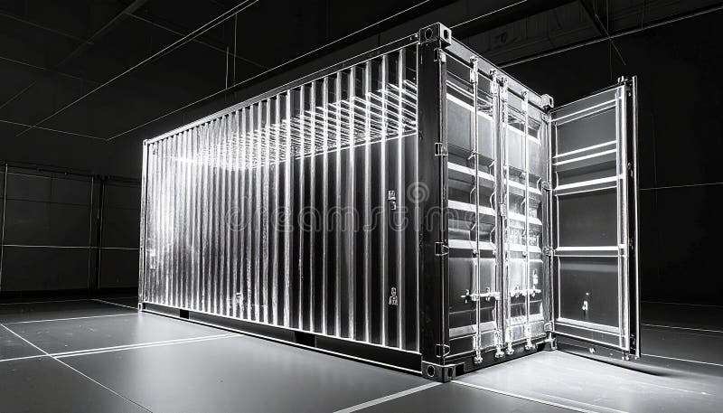 Shipping Containers are Scanning by X Ray. Generated Image Stock Photo ...