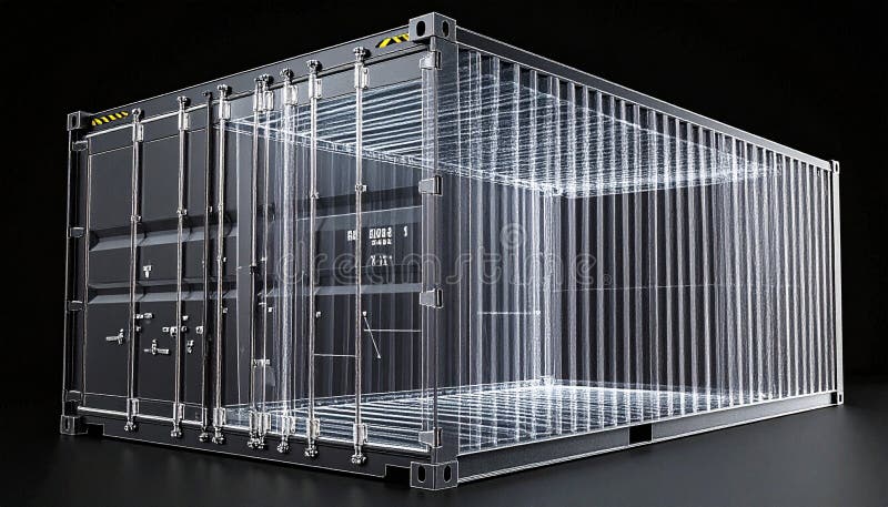 Shipping Containers are Scanning by X Ray. Generated Image Stock Image ...