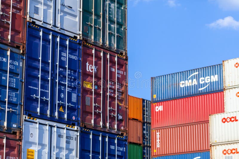 Shipping Containers Stands on TriCon Container Terminal Editorial Stock ...