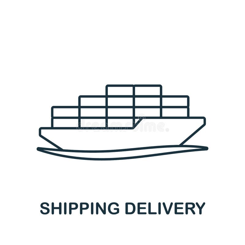 Shipping Delivery Icon. Line Simple Line Retail Icon for Templates, Web ...