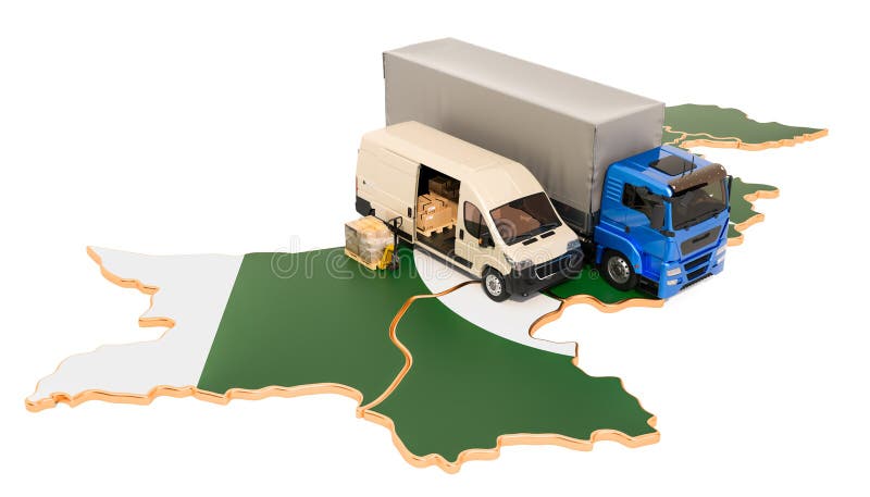 Shipping and Delivery in Pakistan Concept, 3D Rendering Stock ...